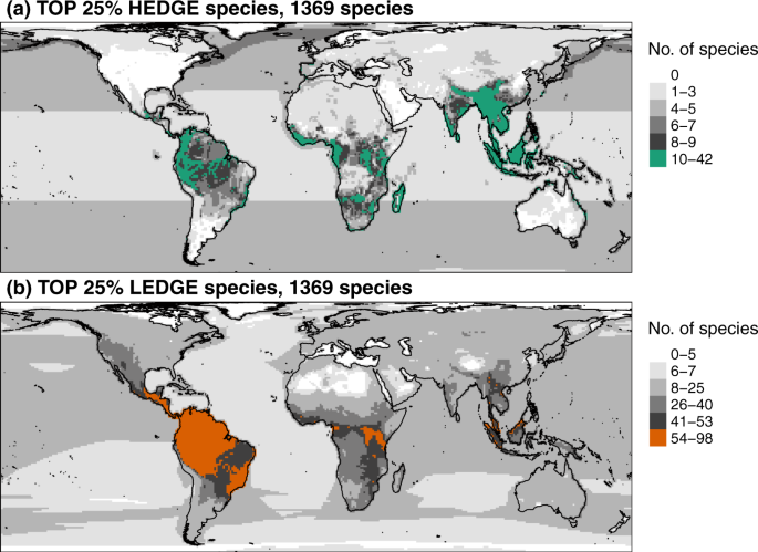 Revisiting species and areas of interest for conserving global ...