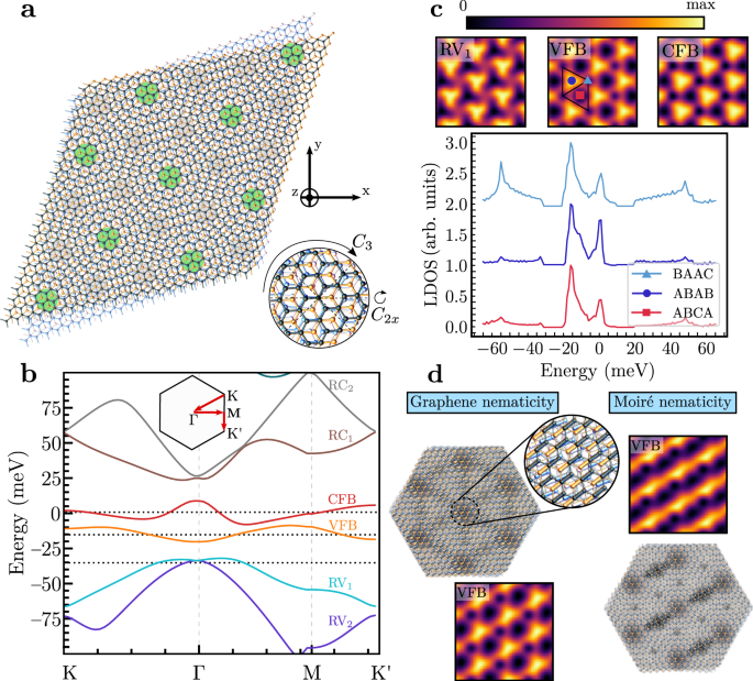 Machine learning the microscopic form of nematic order in twisted ...